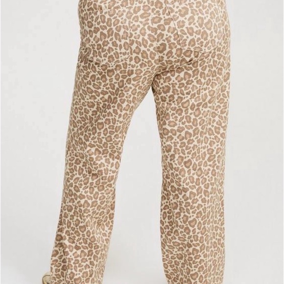 torrid | Pants & Jumpsuits | Torrid Tan Leopard Print Straight Leg ...